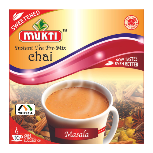 Mukti Instant Tea Masala Sweetened 10 Sachets – Triple A Grocers